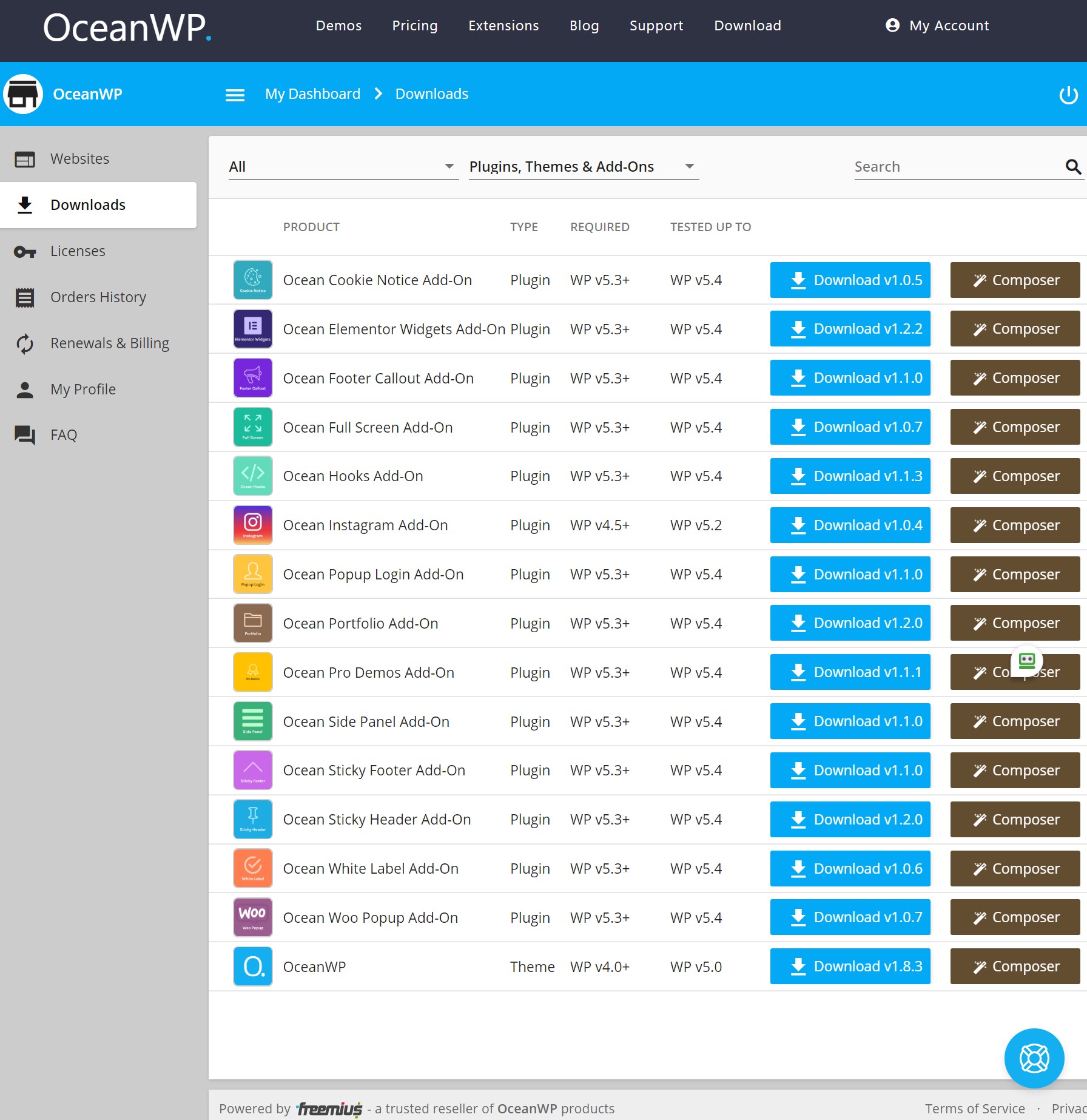 (lifetime) OceanWP theme full bộ Agency Core Extension Bundle - có key ...